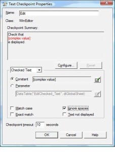 QTP - How to Add Bitmap and Text Checkpoints in Tests