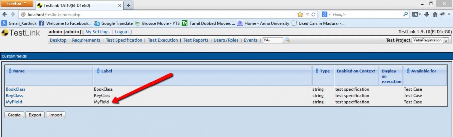 Testlink Tutorial 4 Test Metrics Keyword Management Custom Fields And Test Report Charts