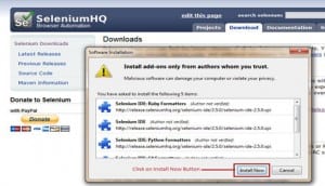 Selenium IDE Download and Installation
