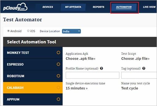 pCloudy Mobile App Testing Tool Tutorial