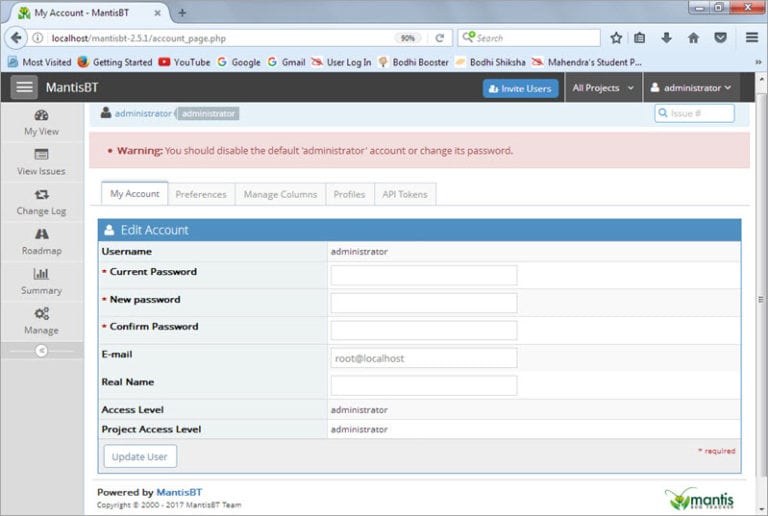 Mantis Bug Tracker (MantisBT) Tutorial