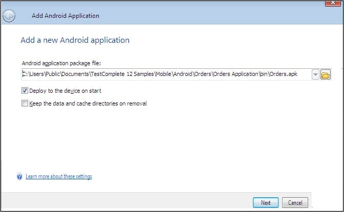 Testing Android Applications Using TestComplete Tool