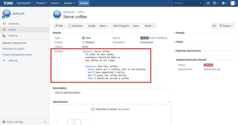 Jira Integration with Katalon Studio