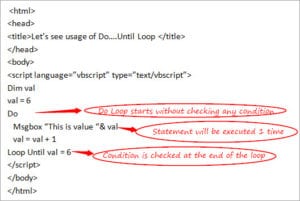 VBScript Loops: For Loop, Do Loop, and While Loop