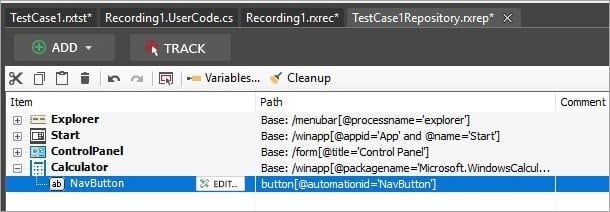Ranorex Test Suite & Test Module, UserCode File and Xpath