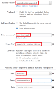 AWS CodeBuild Tutorial: Extracting Code from Maven Build