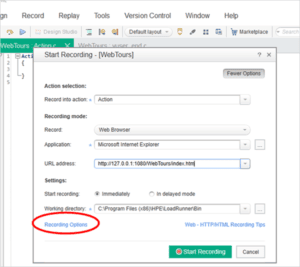 VUGen Recording Options in LoadRunner