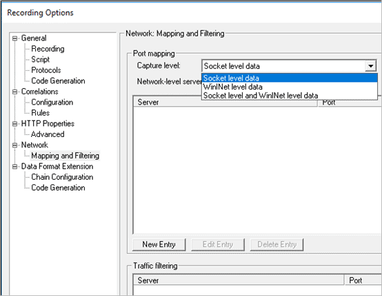 VUGen Recording Options in LoadRunner