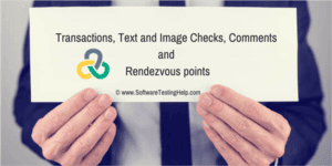 LoadRunner Transactions, Text Image Checks and Rendezvous Points