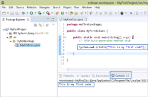 Eclipse IDE: Create and Run Your First Java Project