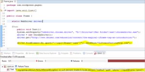 Handling iFrames Using Selenium WebDriver switchTo() Method