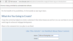 Handling iFrames Using Selenium WebDriver switchTo() Method