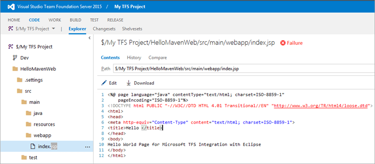 How To Use Microsoft Tfs For Java Projects With Eclipse In Devops 7288