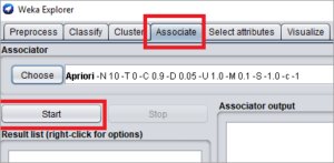WEKA Explorer: Visualization, Clustering, Association Rule Mining