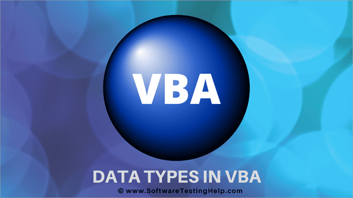 VBA Data Types Numeric And Non Numeric Data Types In VBA