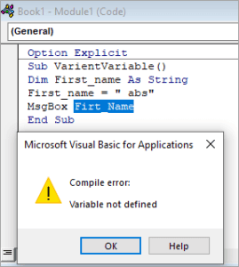 VBA Variables And Option Explicit In VBA