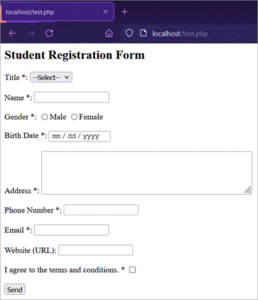 PHP Form Handling with Form Validation Examples