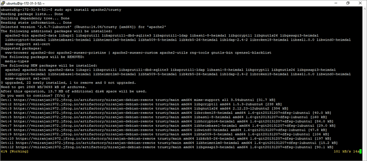 Setup of RPM and Debian repositories with JFrog Artifactory