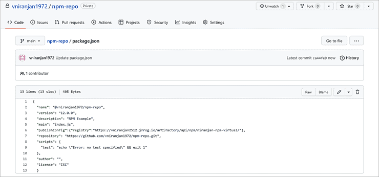 NPM Package Type and Jenkins Integration in JFrog Artifactory