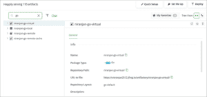 Working with Gradle and GO Package Type in JFrog Artifactory