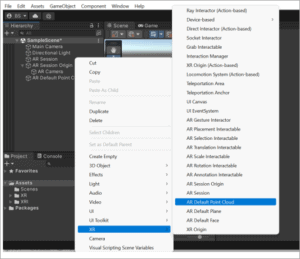 Augmented Reality App Development Using Unity AR Foundation