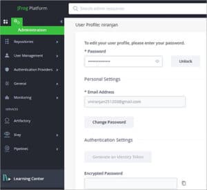 General Administration Activities in JFrog Artifactory
