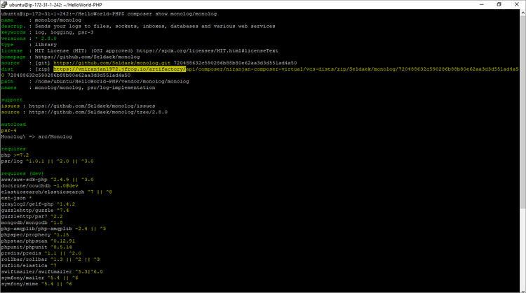 PHP Composer, NuGet And Gems Package Type in JFrog Artifactory