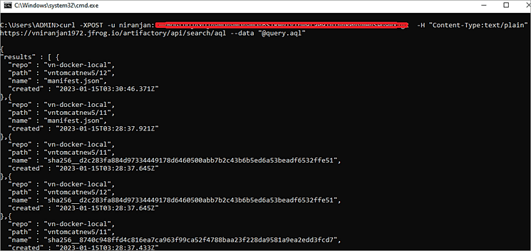 Artifactory Query Language(AQL) REST API And Command Line Interface(CLI)