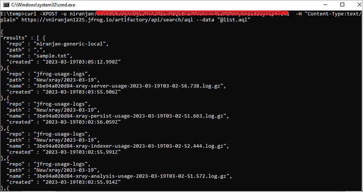 Artifactory Query Language(AQL) REST API And Command Line Interface(CLI)