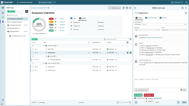 Testiny Test Management Tool Hands-on Review 2026