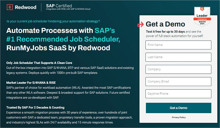RunMyJobs by Redwood SAP Job Scheduling Software Review