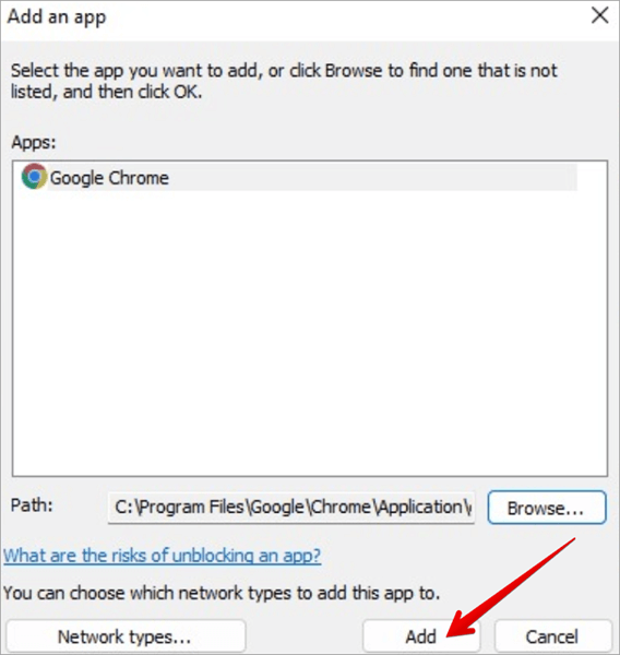 How to Allow Chrome to Access the Network in Your Firewall