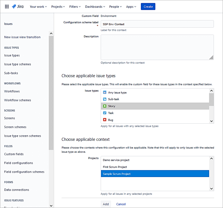 Jira Cloud Projects - Create/Edit and Customizations