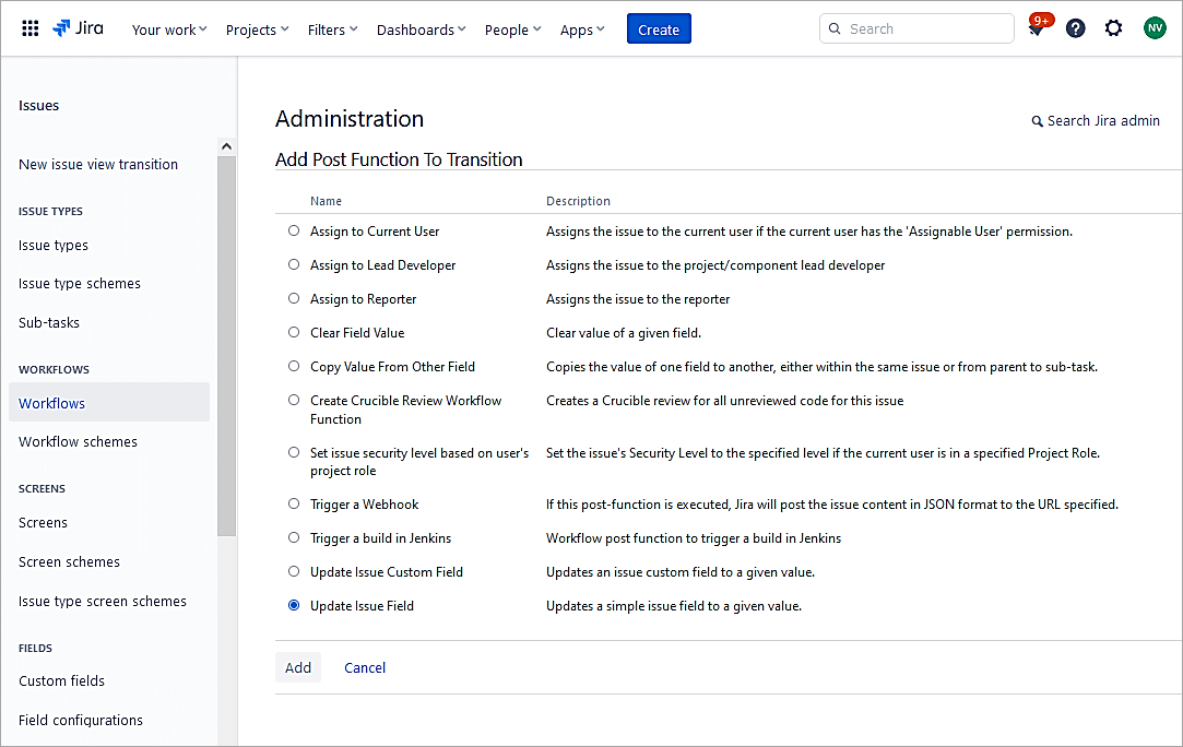 Jira Cloud Workflows Customization