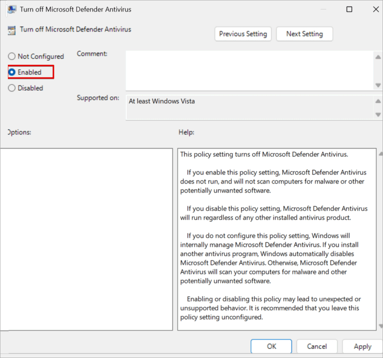 How to Disable or Turn Off Windows Defender on Windows 10/11
