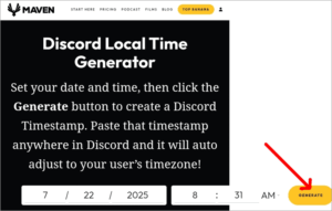 Discord Timestamp Generator For Universal Timezone