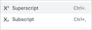 How To Superscript and Subscript in Google Docs
